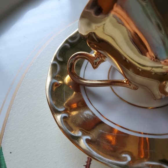 Kitchen | Stw Bavaria Germany 24k Gold Tea Cup Saucer Set Heavy Gold ...